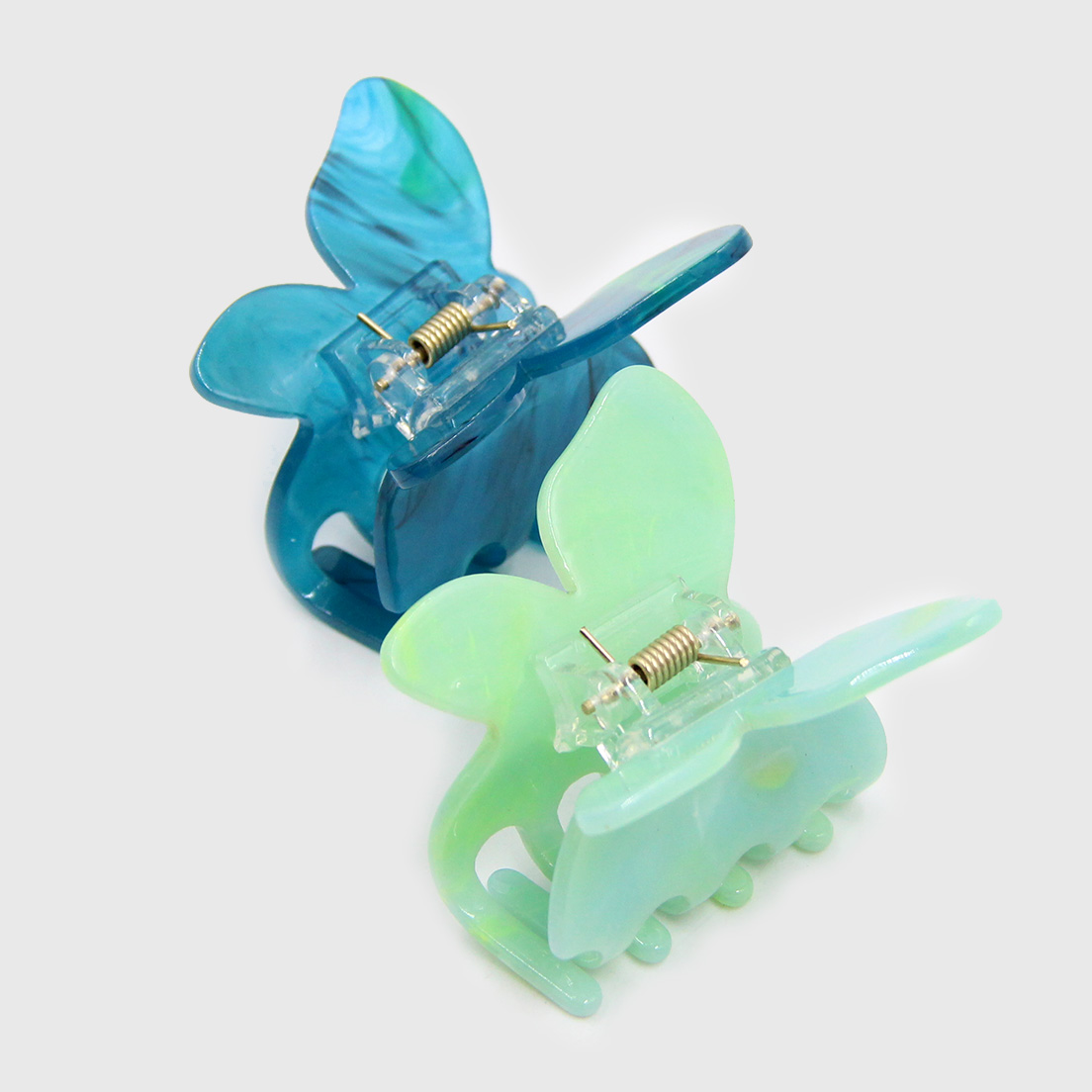 Par hair clip resina marmoleado – KASPI